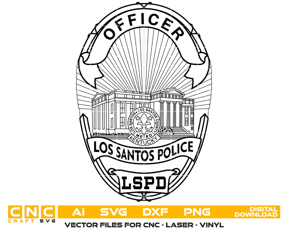 LSPD Los Santos Police Officer Badge