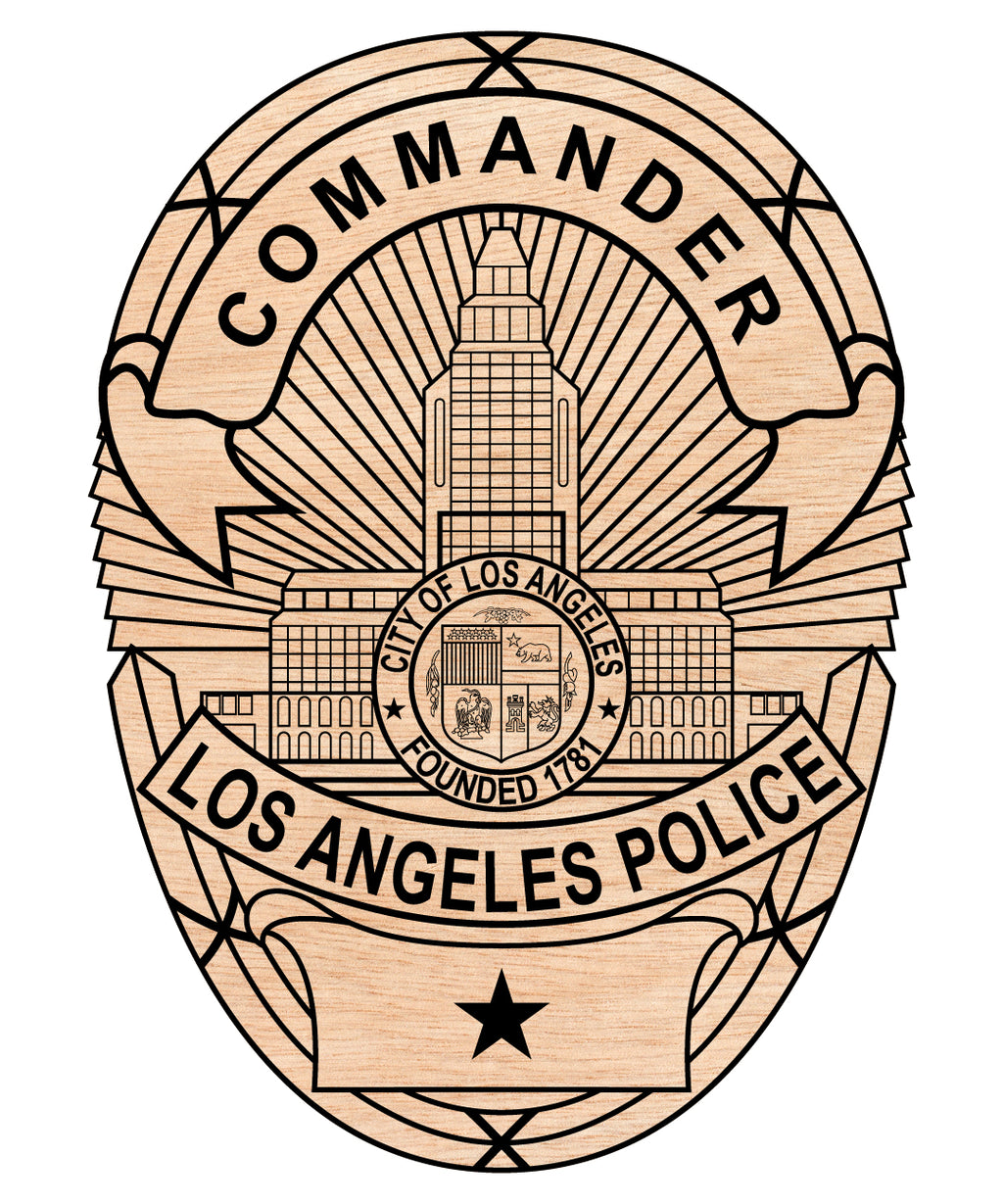LAPD Los Angeles Police Department Commander Badge SVG | Law Enforceme