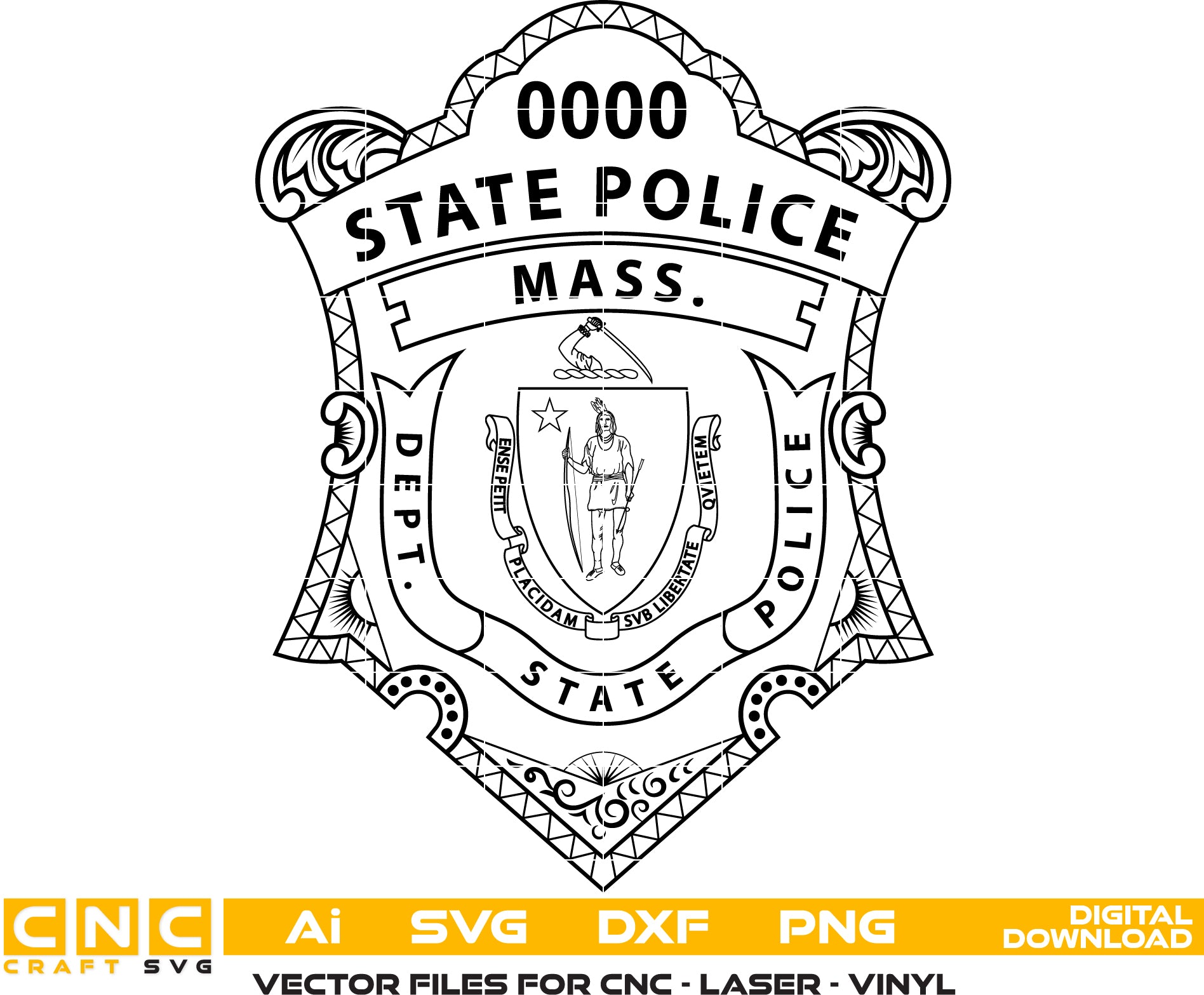 Massachusetts State Police Badge