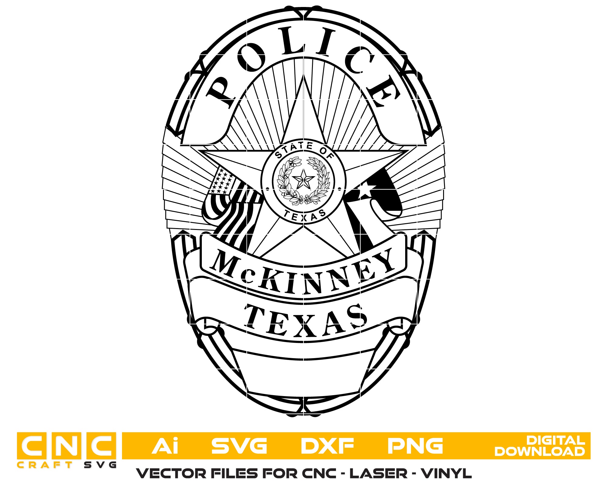 McKinney Texas Police Badge