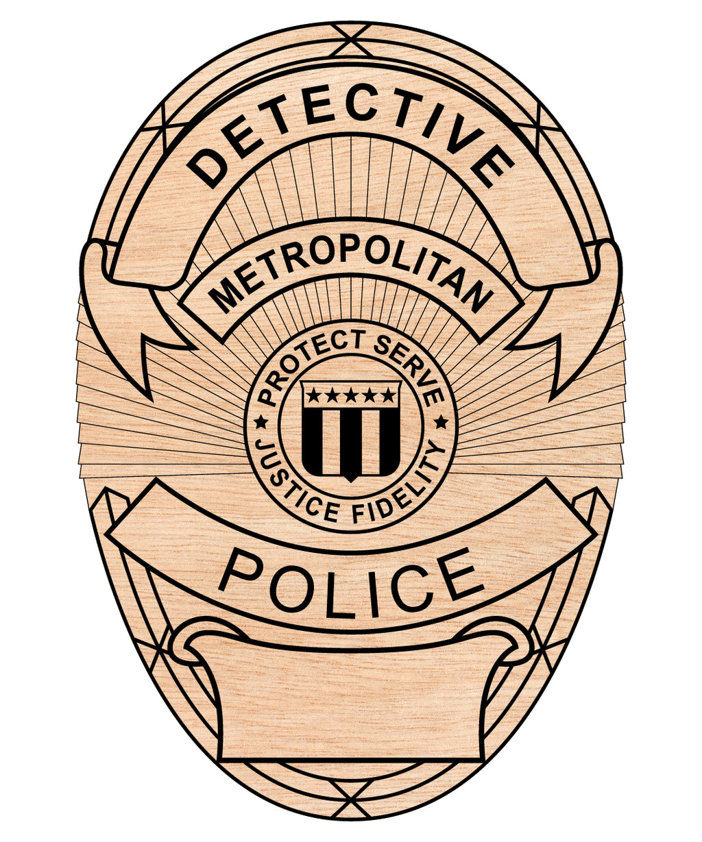 Metropolitan Police Detective Badge SVG, Law Enforcement Badge Vector