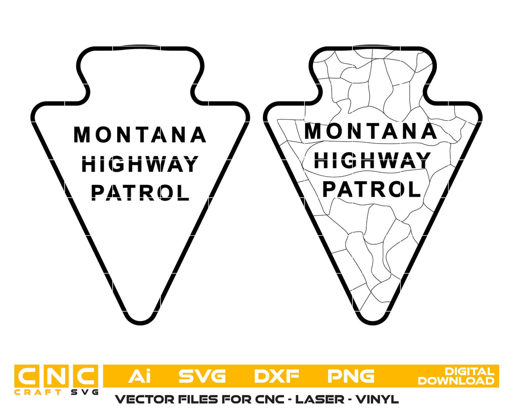 Montana Highway Patrol Trooper Hat Pin SVG (Digital Download)