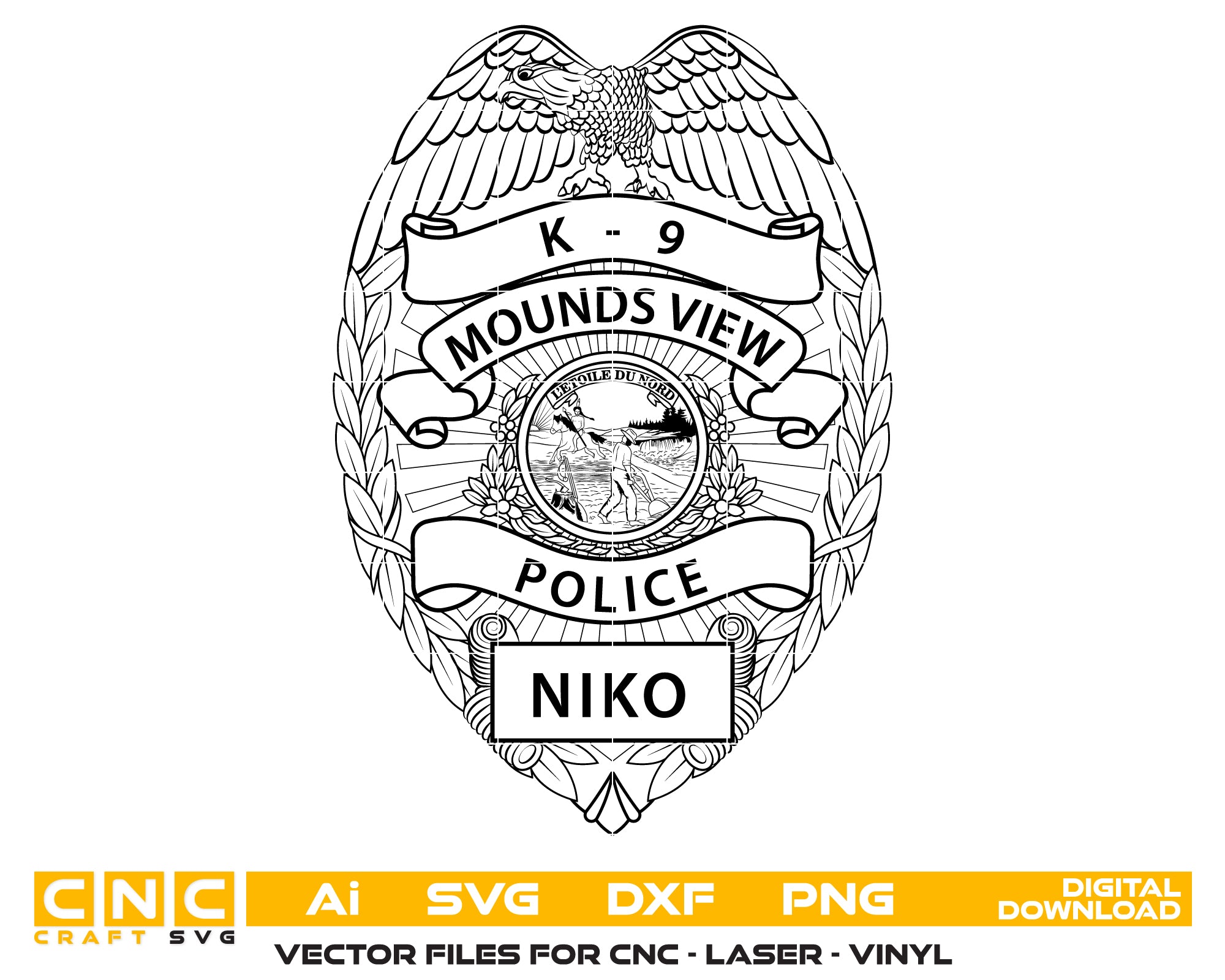 Mounds View K-9 Police Badge