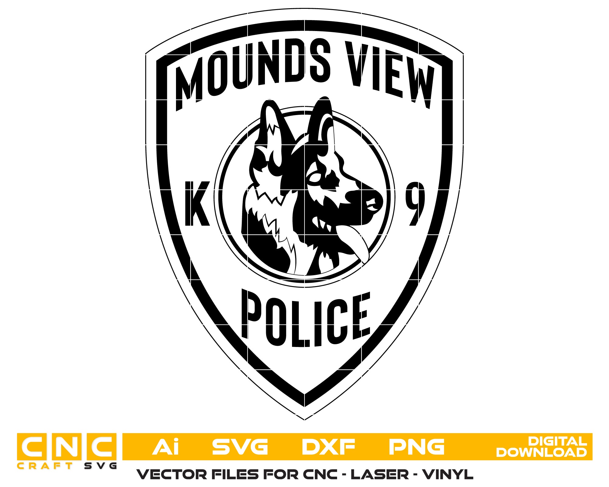 Mounds View k9 Police Badge
