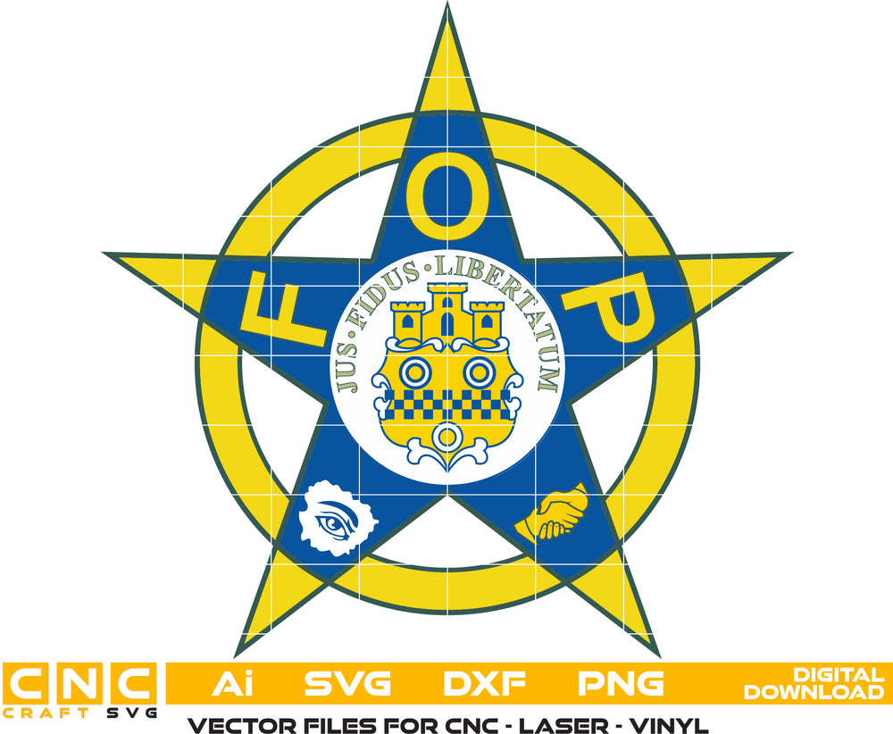 National Fraternal Order of Police Badge Colour File vector art