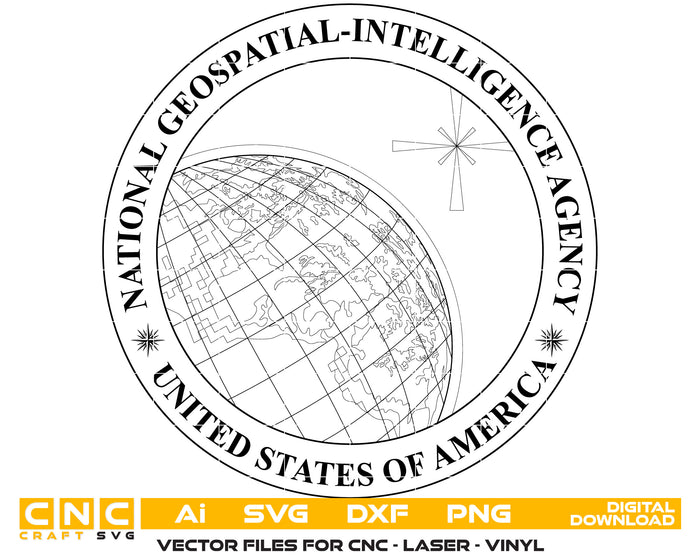 National Geospatial Intelligence Agency Vector Art, Ai,SVG, DXF, PNG,