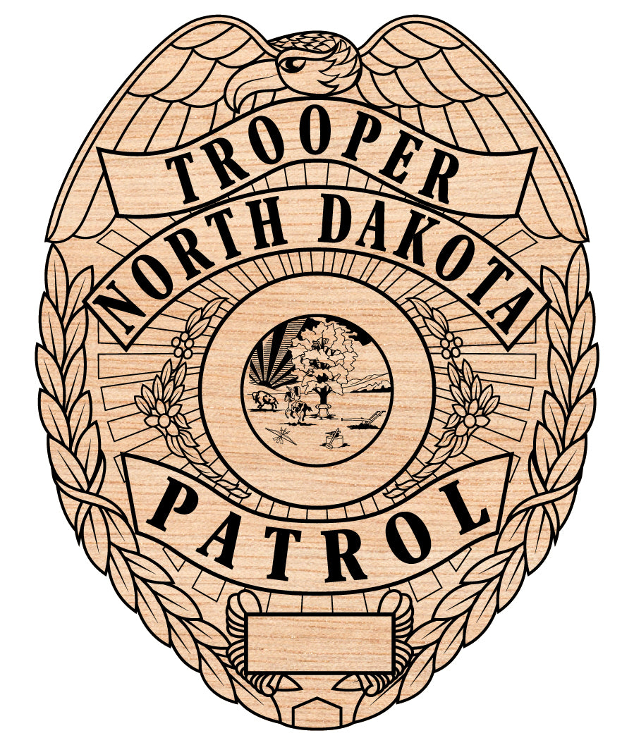 North Dakota Highway Patrol Badge SVG, State Trooper Badge Vector File