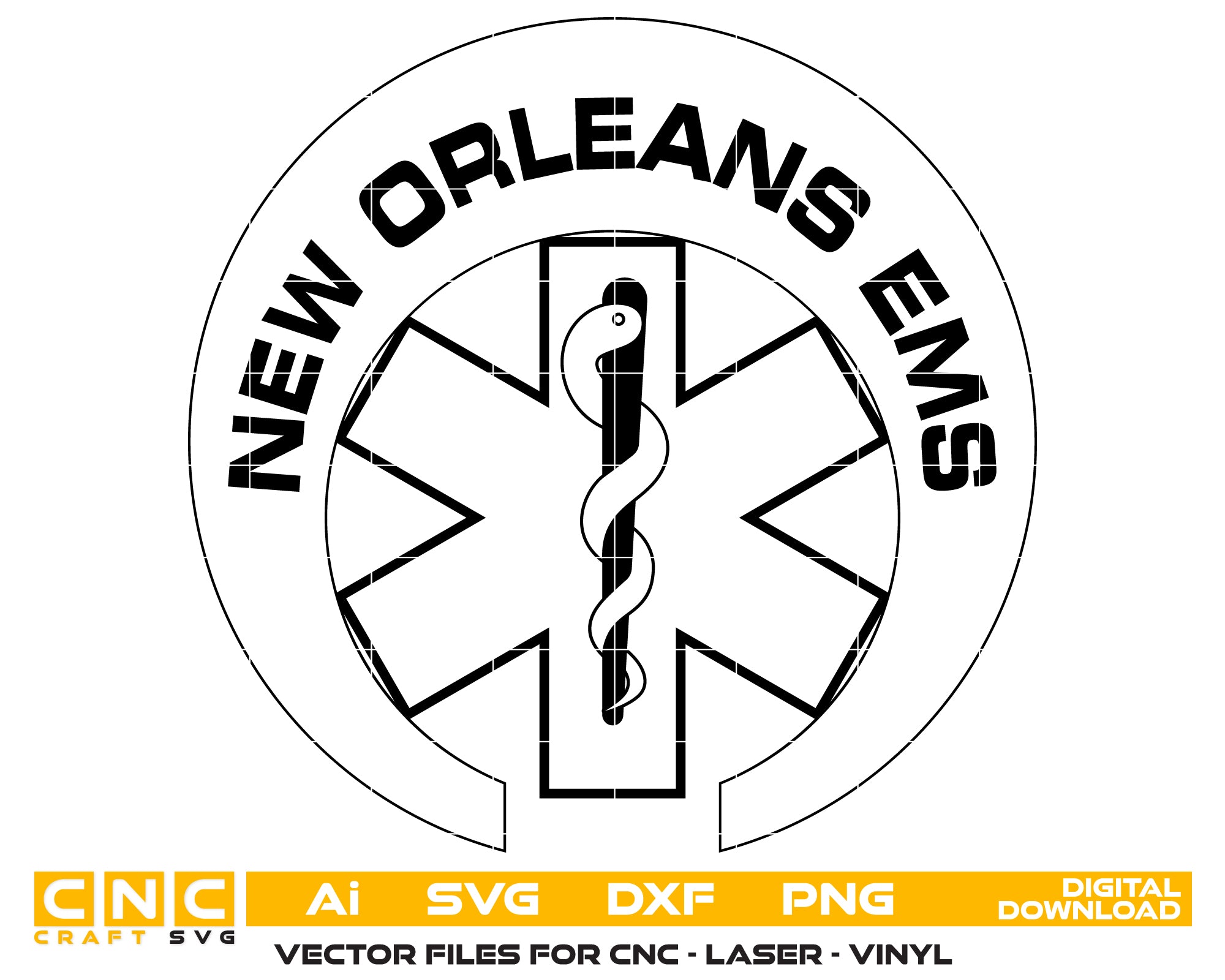 New Orleans Emergency Medical Sample SVG – EMS Emblem