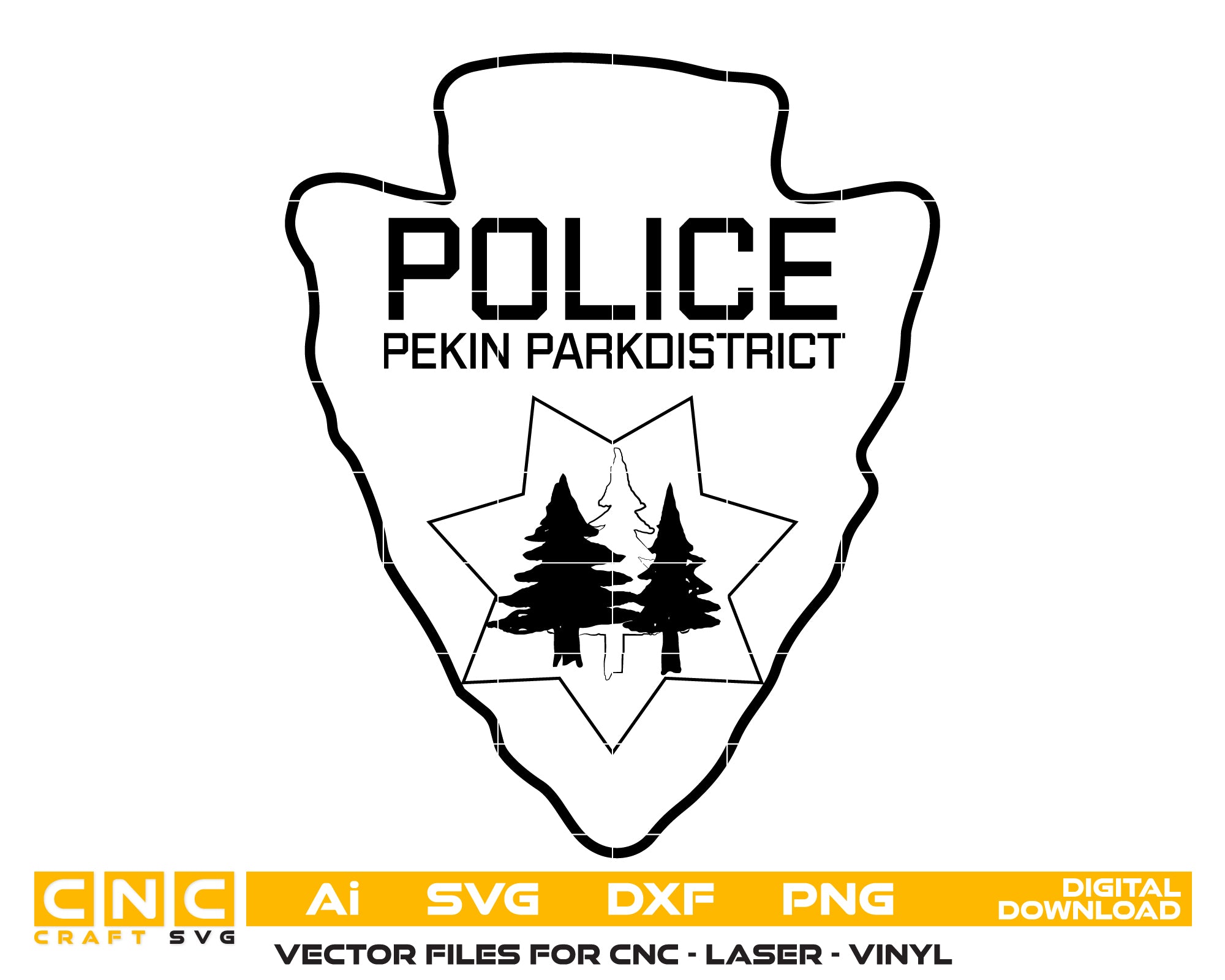 Pekin Park District Police Patch SVG – Law Enforcement Emblem