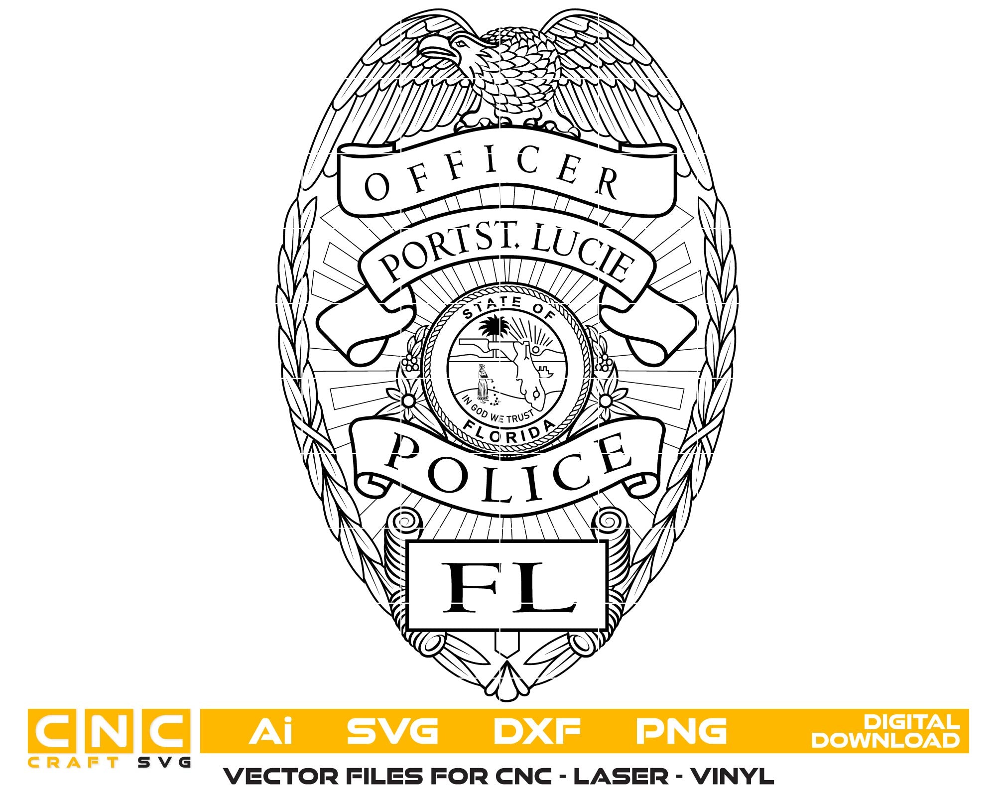 Port St Lucie Police Officer Badge