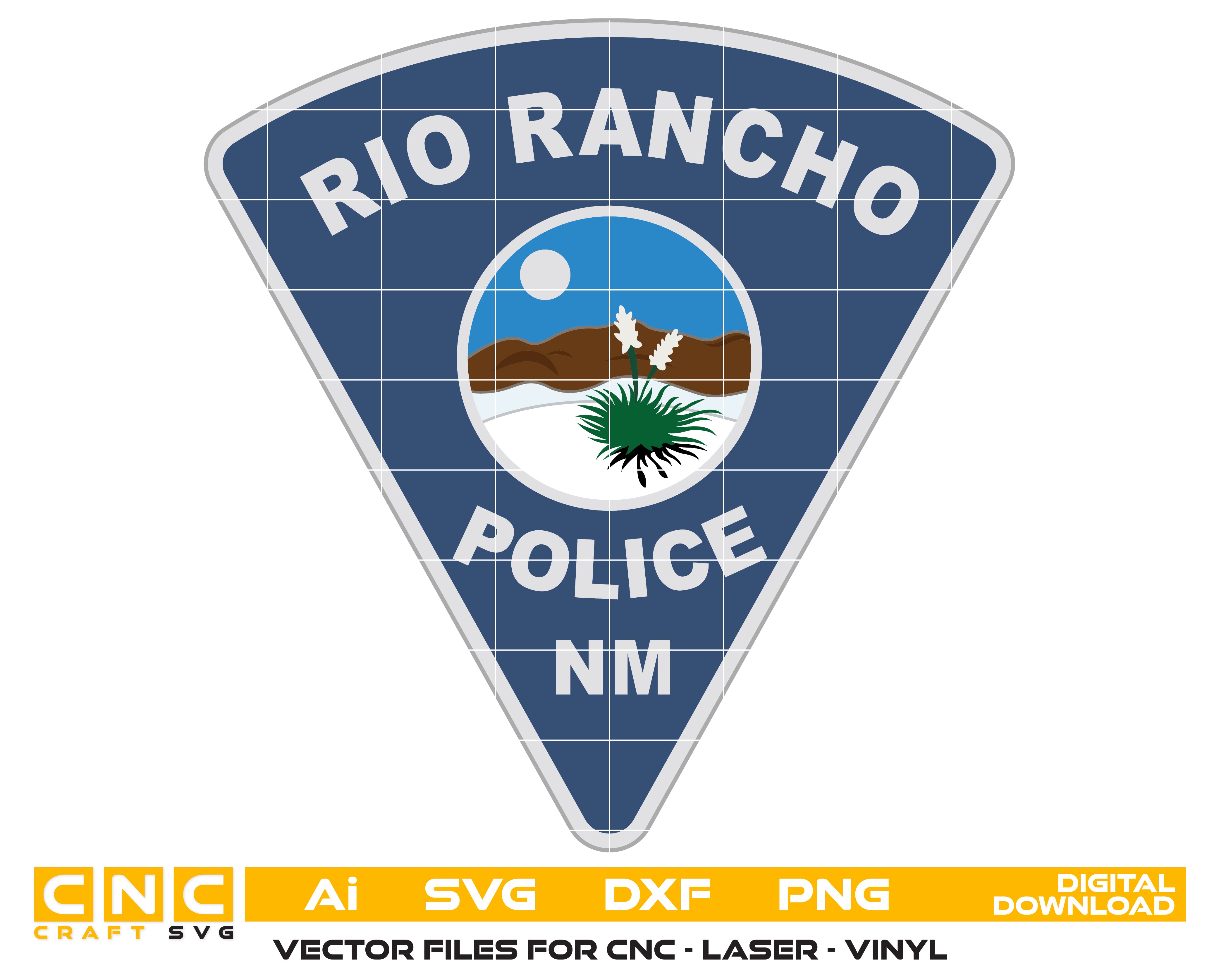 Rio Rancho Police Color Patch SVG – New Mexico Law Emblem