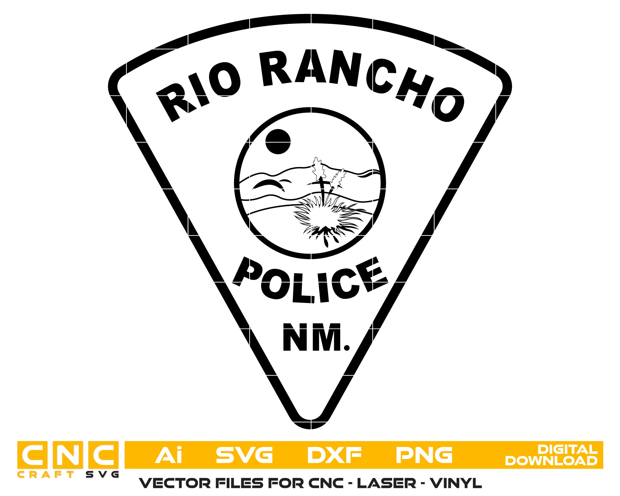 Rio Rancho Police Patch SVG – New Mexico Law Emblem