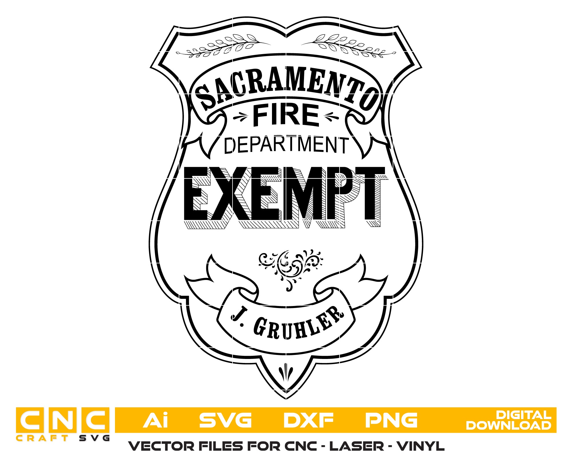 Sacramento Fire Department Patch SVG – California Fire Emblem