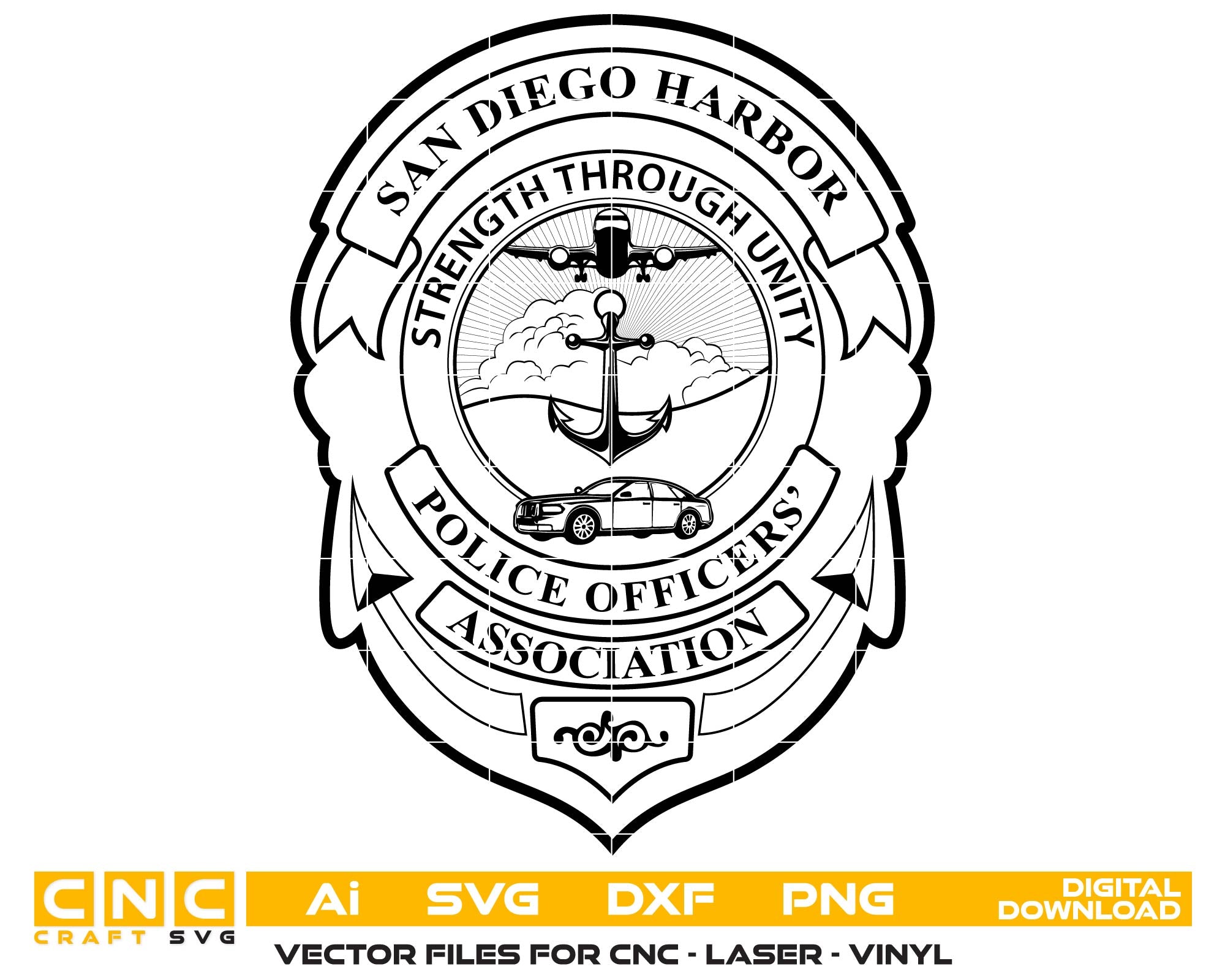 San Diego Harbor Police Officers' Association Badge