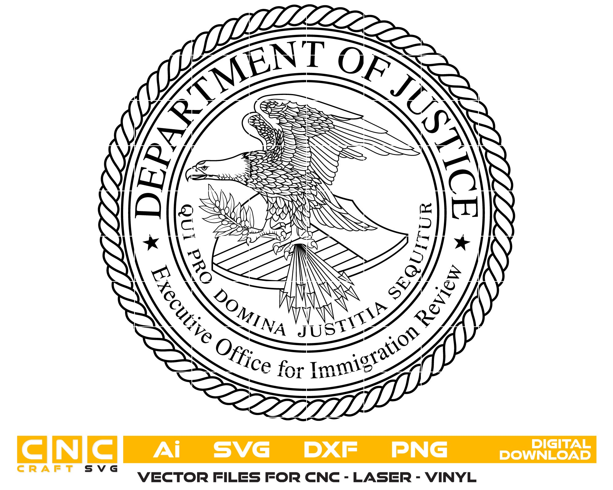Seal of the United States Department of Justice SVG – High-Quality Vec