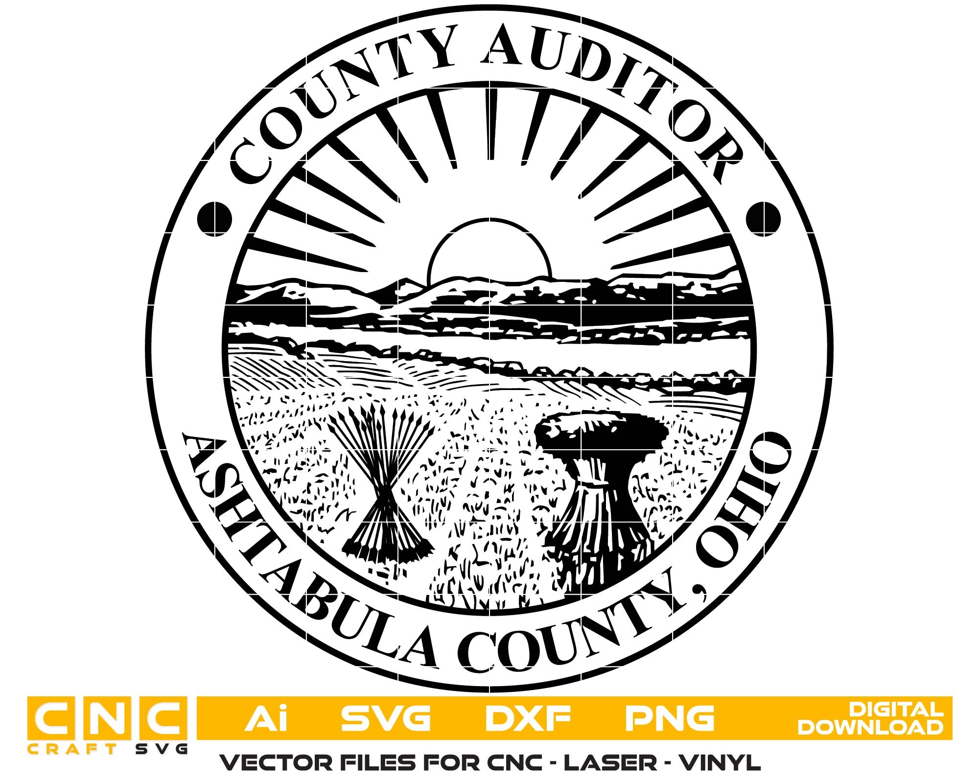 Seal of the Auditor for Ashtabula County Ohio