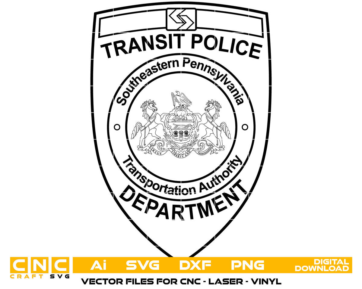 Pennsylvania Transit Police Badge vector art
