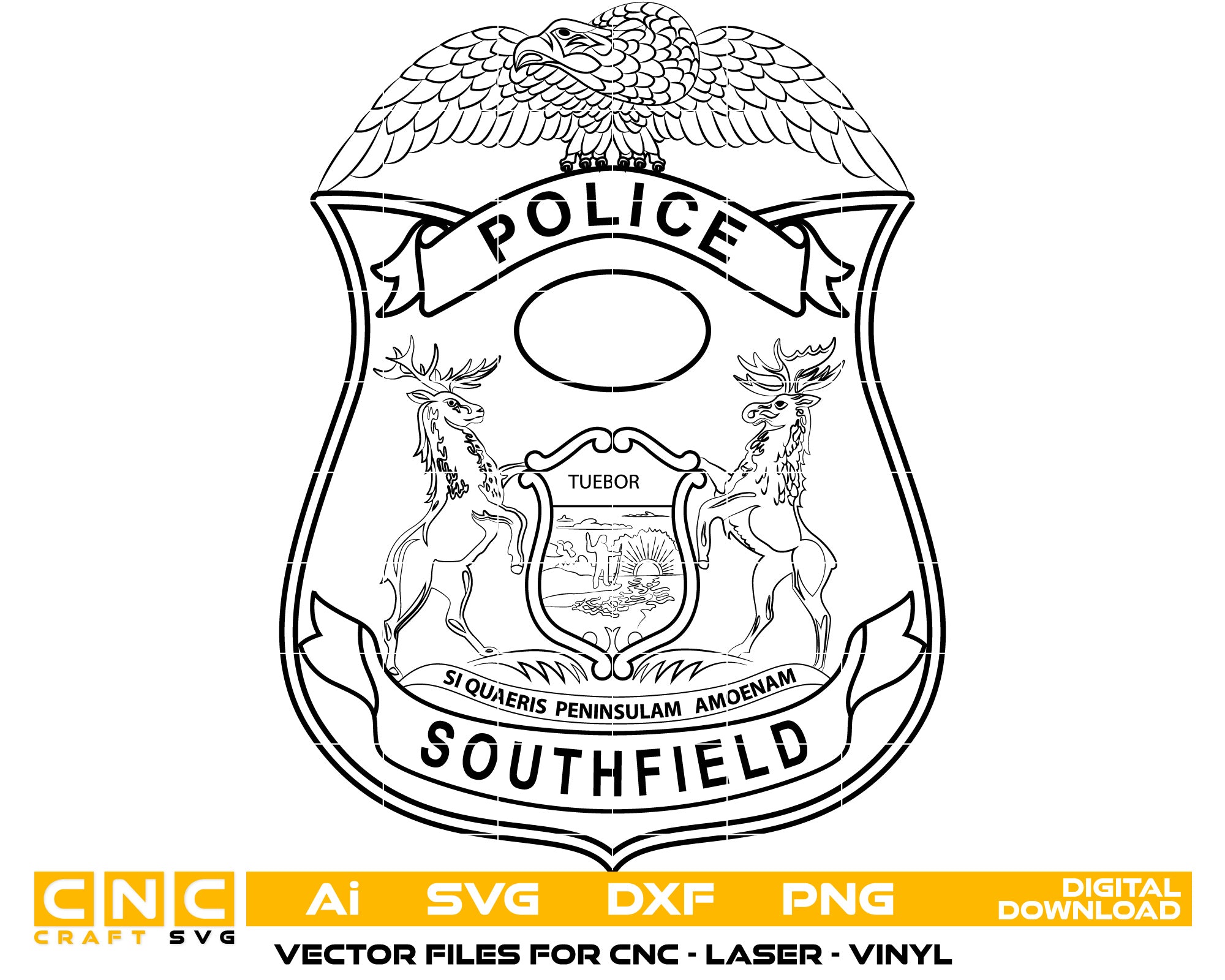 Southfield State Police Badge vector art