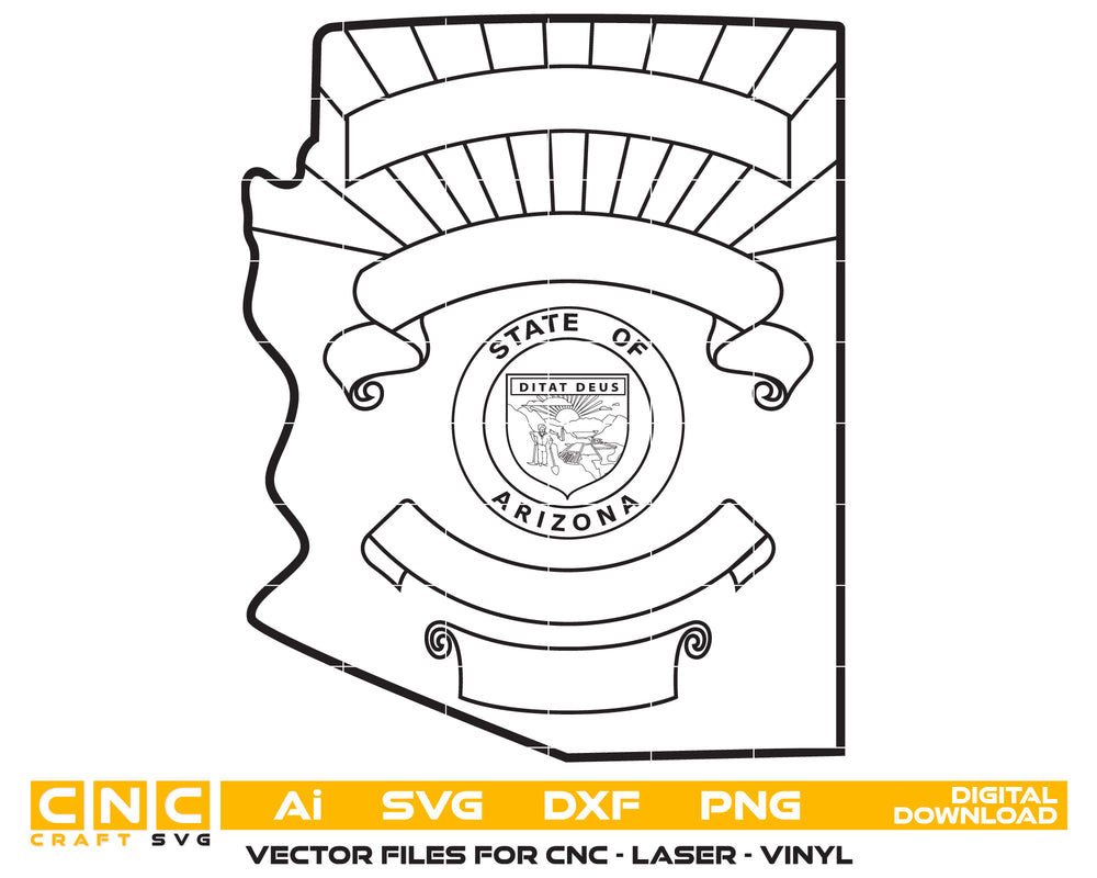Arizona Lieutenant dept. of Corrections badge vector art