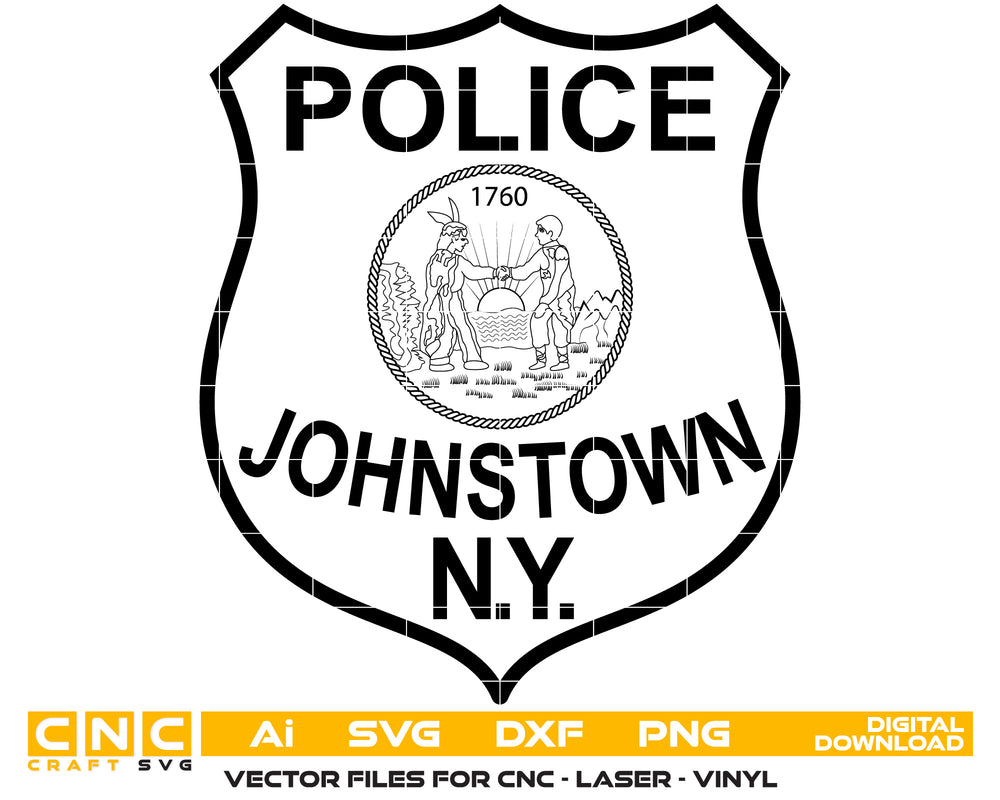 New York Johnstown Police Seal vector art