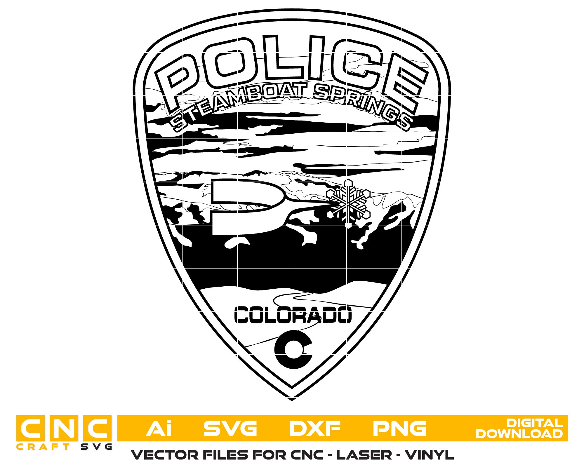 Steamboat Springs Police badge, Colorado