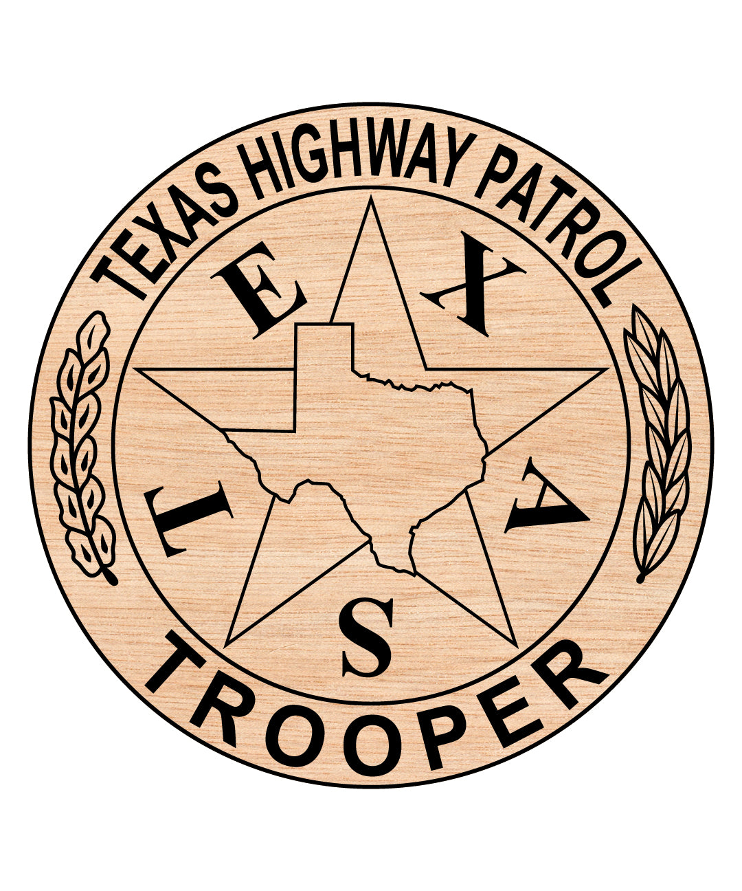 Texas Highway Patrol Trooper Police Logo – Digital Vector File for Pri