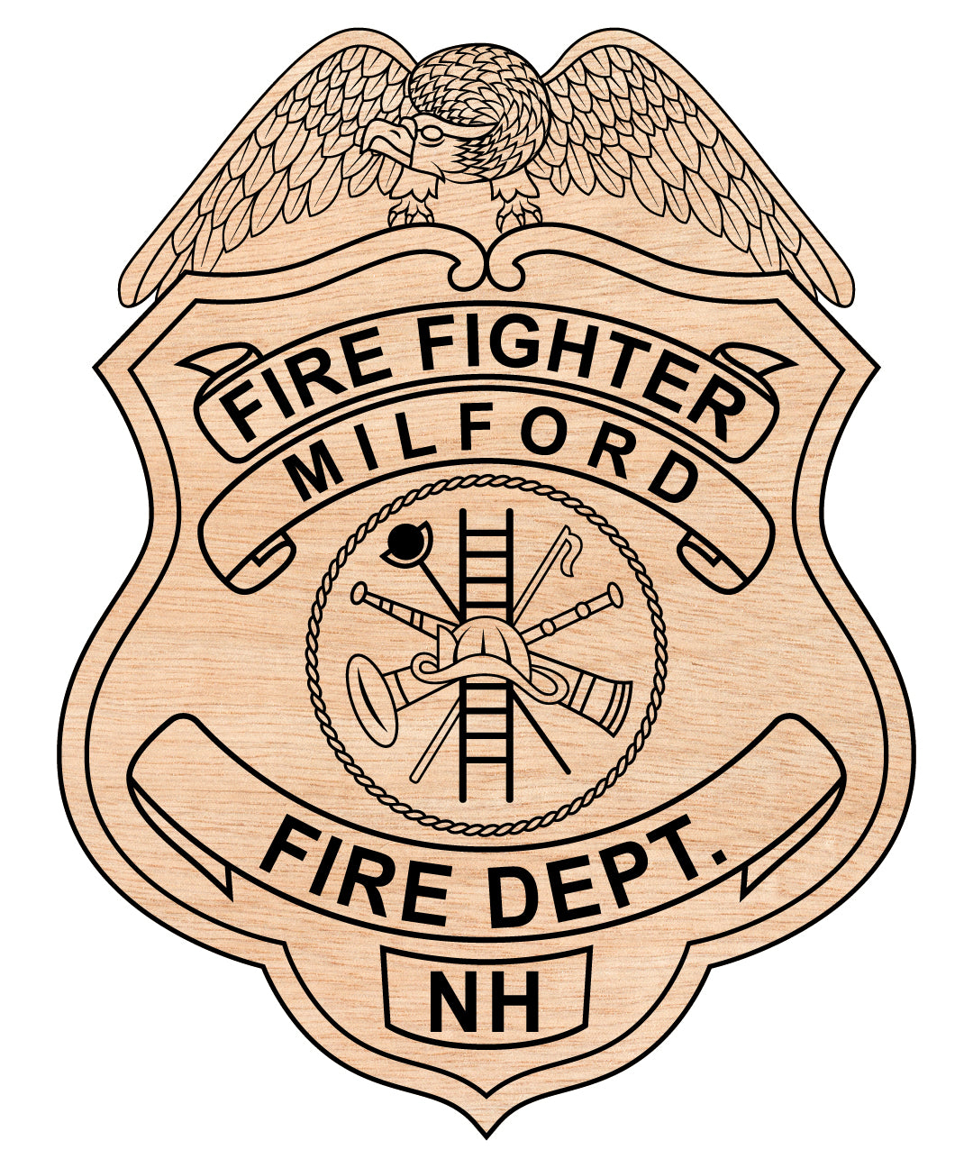 fire fighter badge vector