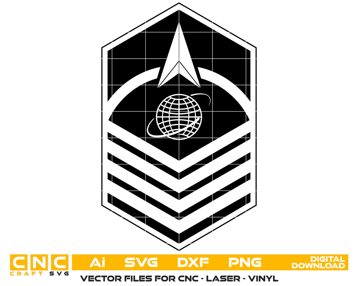 USSF Master Sergeant Enlisted Logo SVG | United States Space Force Emb