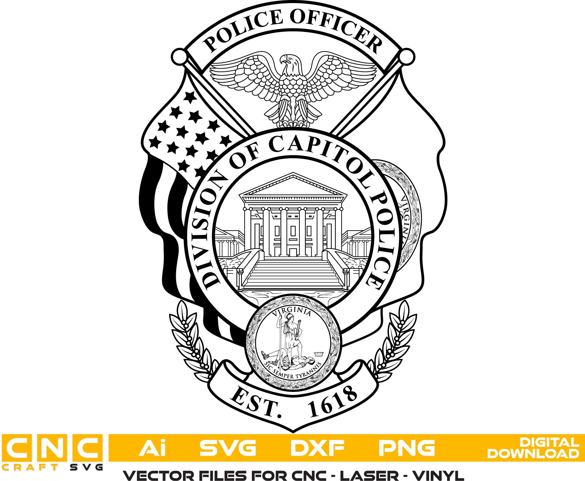 Us Capitol Police Badge