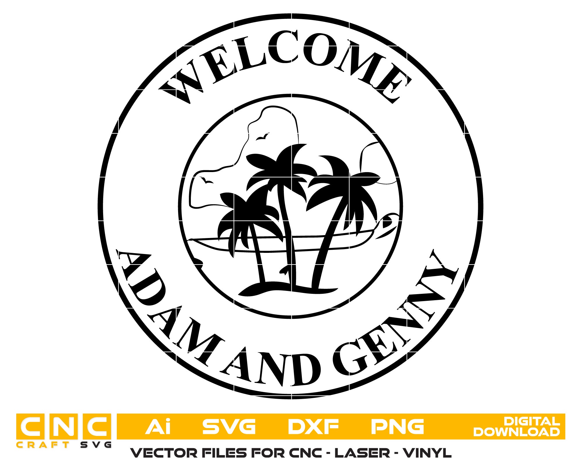Welcome Adam And Genny Logo