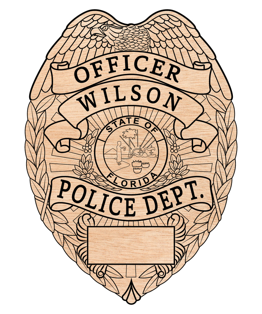 Wilson Police Officer Badge SVG, Florida Police Badge Vector File