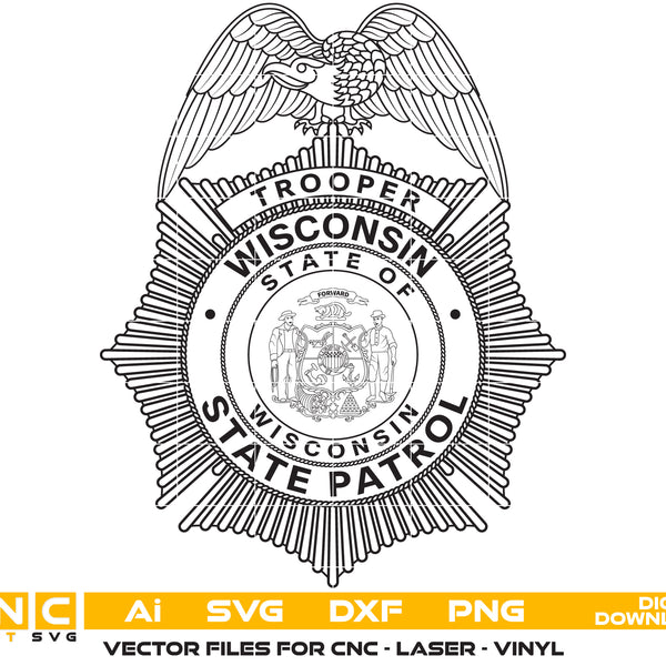 State Patrol Badge In The Middle NYSP Mini Badge | New York State