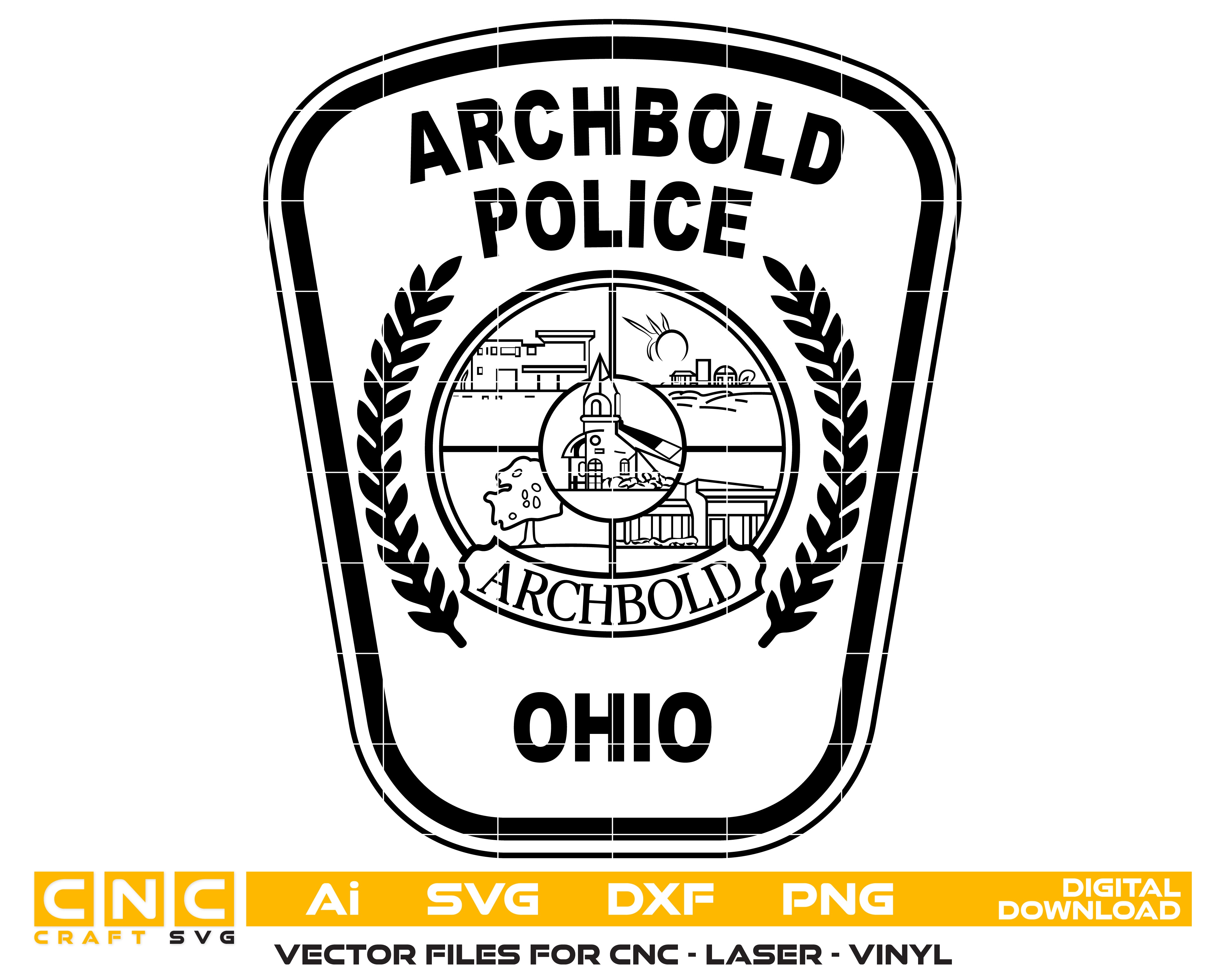 Archbold Police Patch SVG, Ohio Law Enforcement