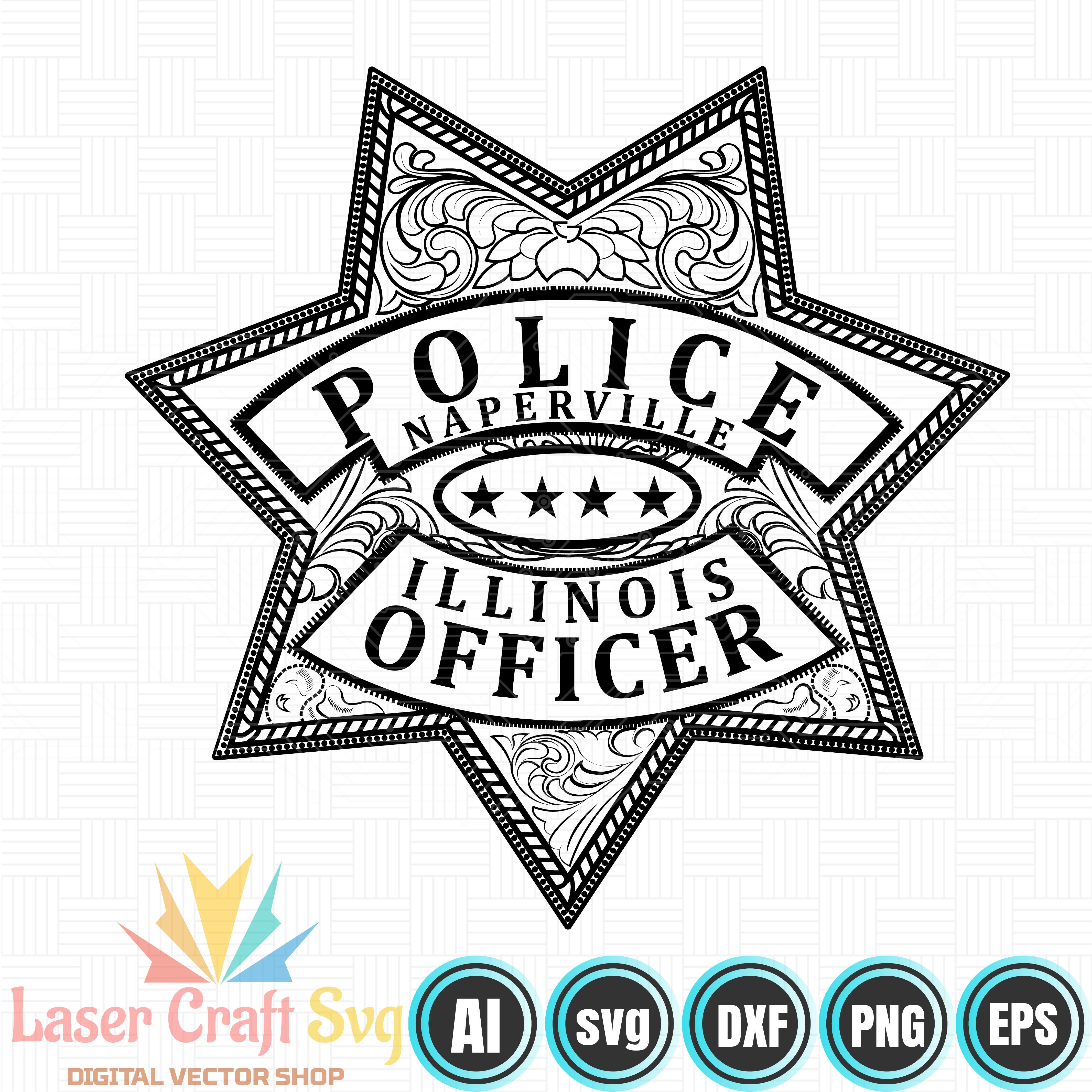 Naperville Illinois Police Officer Badge