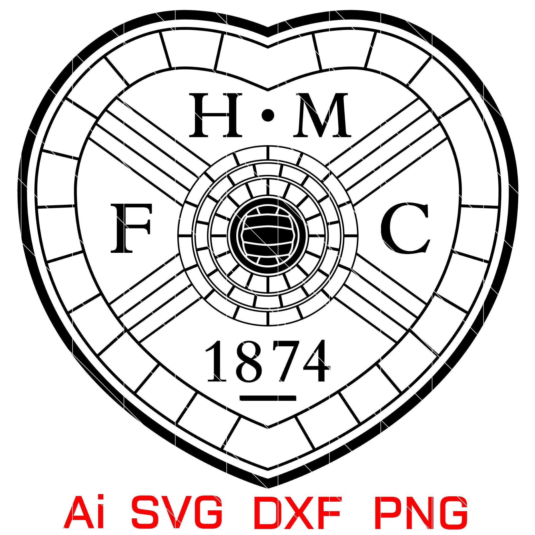 H.M F C 1874 Logo vector art