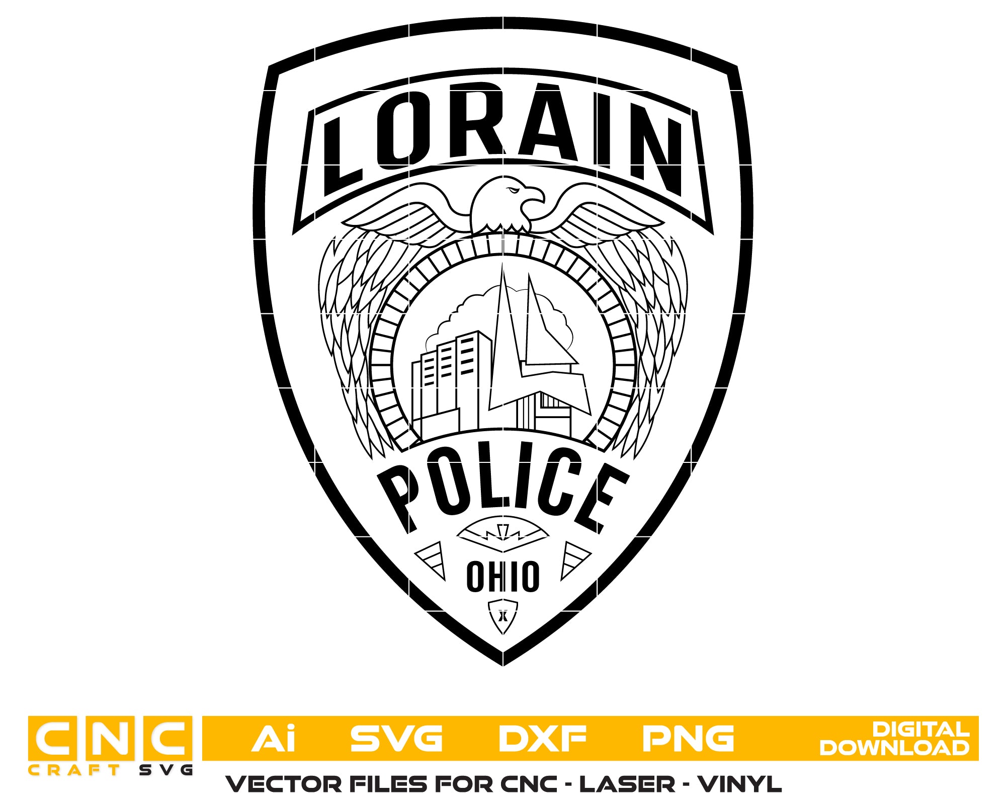 Lorain Police Department Ohio Logo SVG – Law Enforcement Emblem