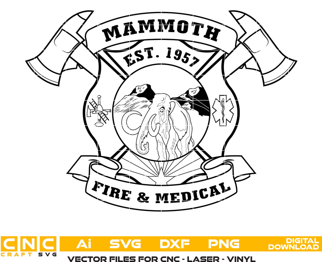 Mammoth Fire & Medical Logo SVG – Fire Department Emblem