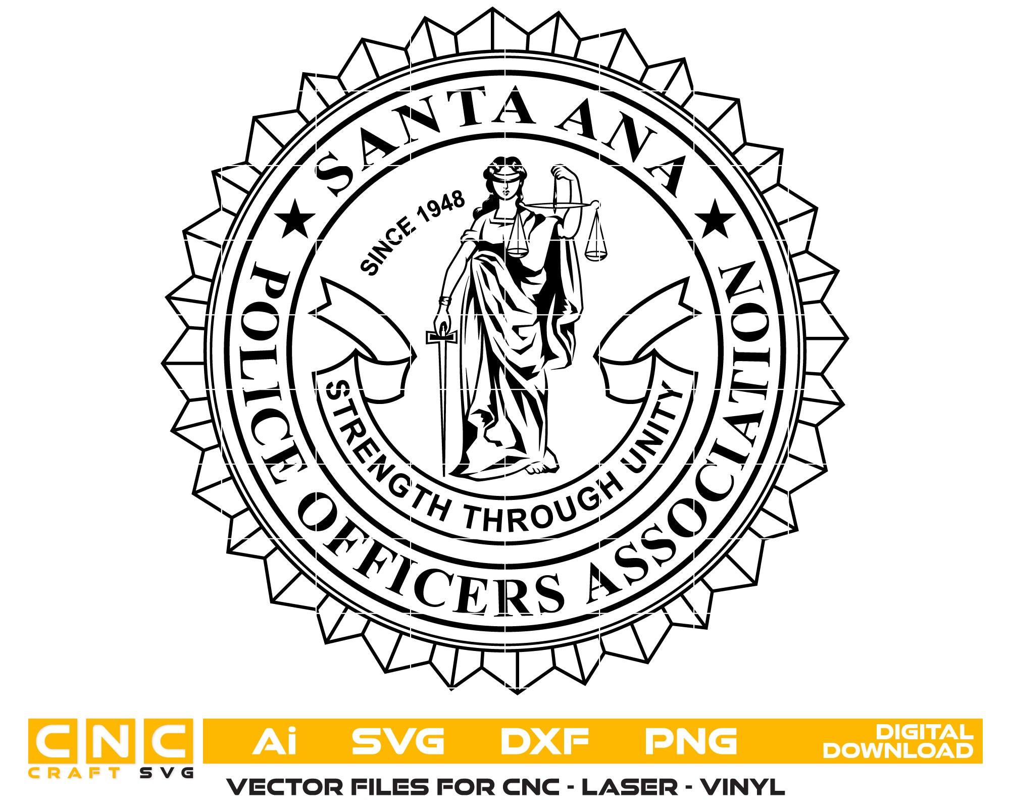 Santa Ana Police Officers Association Logo SVG, Law Enforcement