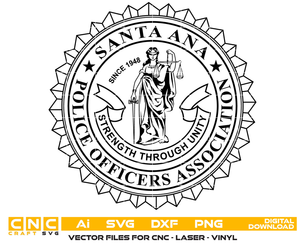 Santa Ana Police Officers Association Logo SVG, Law Enforcement
