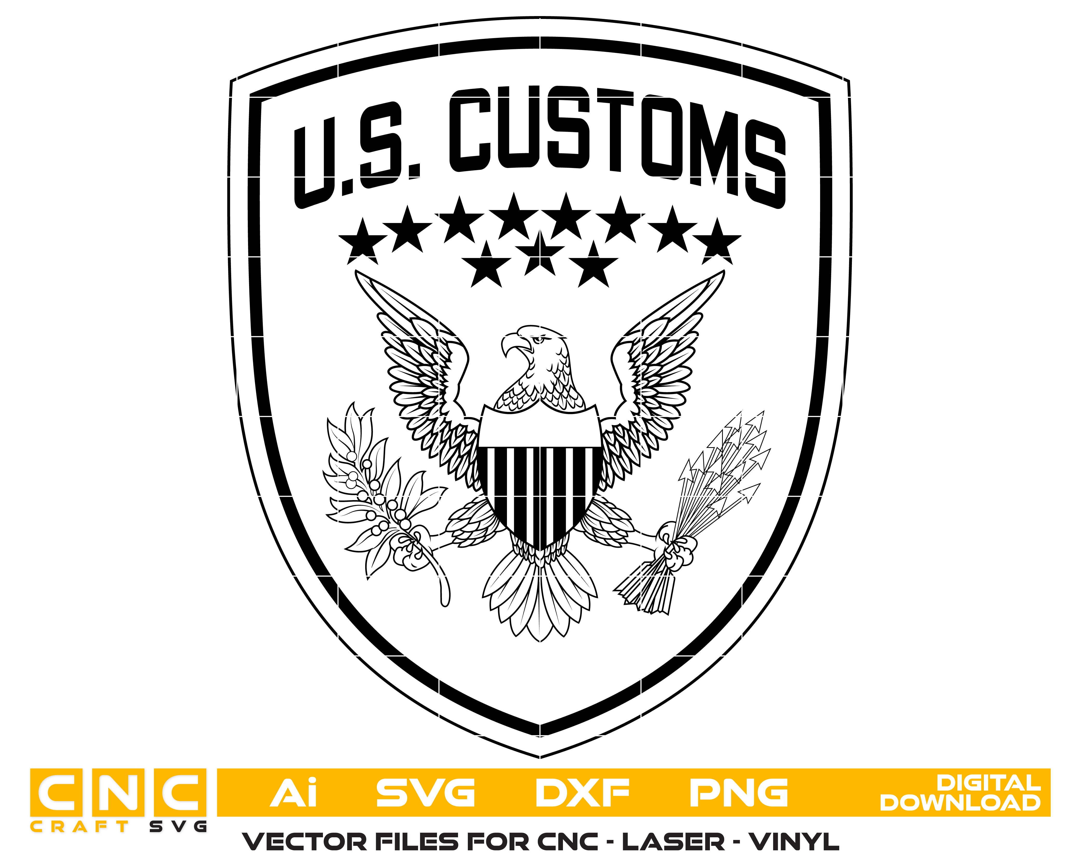 U.S. Customs Service Patch SVG – Law Enforcement Emblem