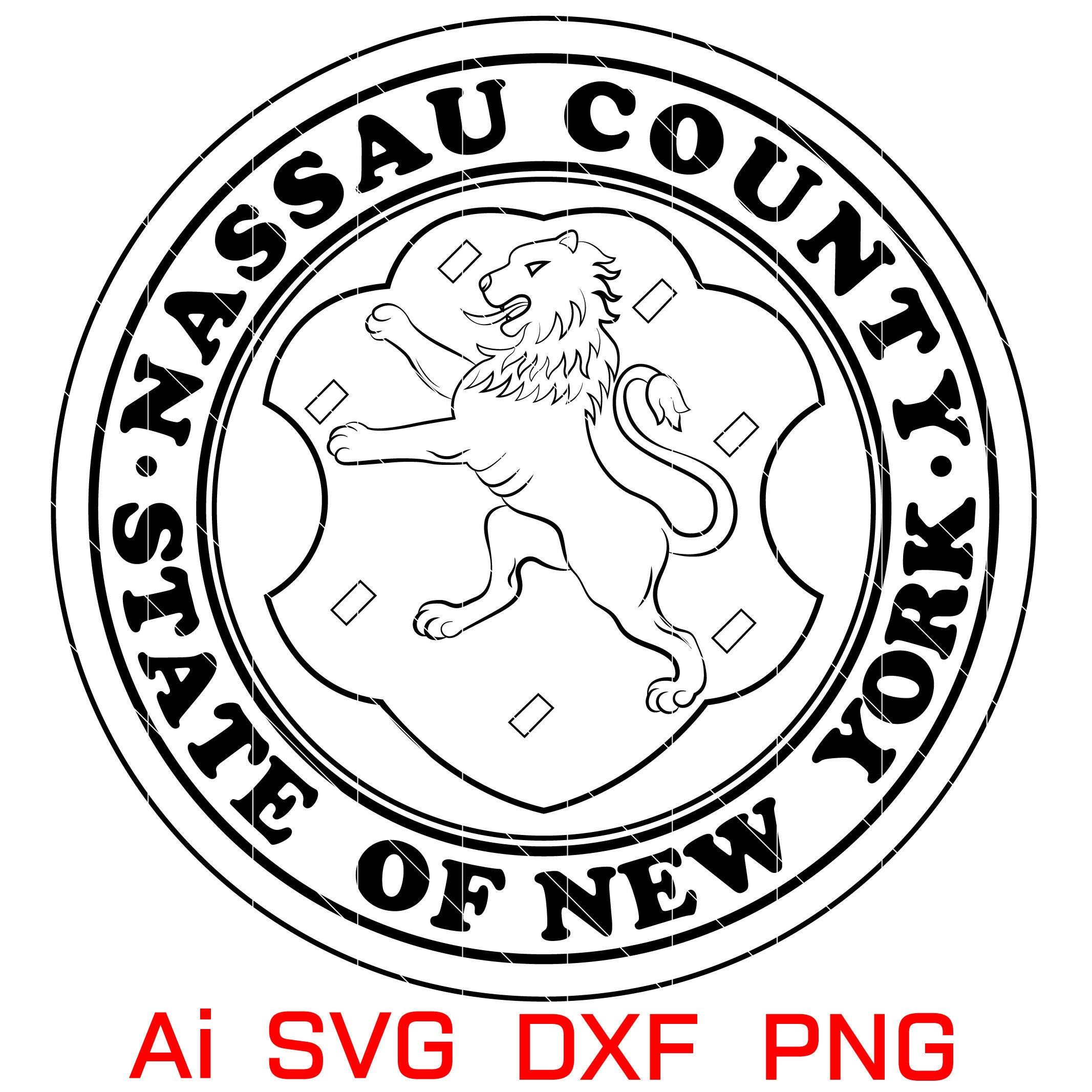 Nassau county seal Vector Art svg