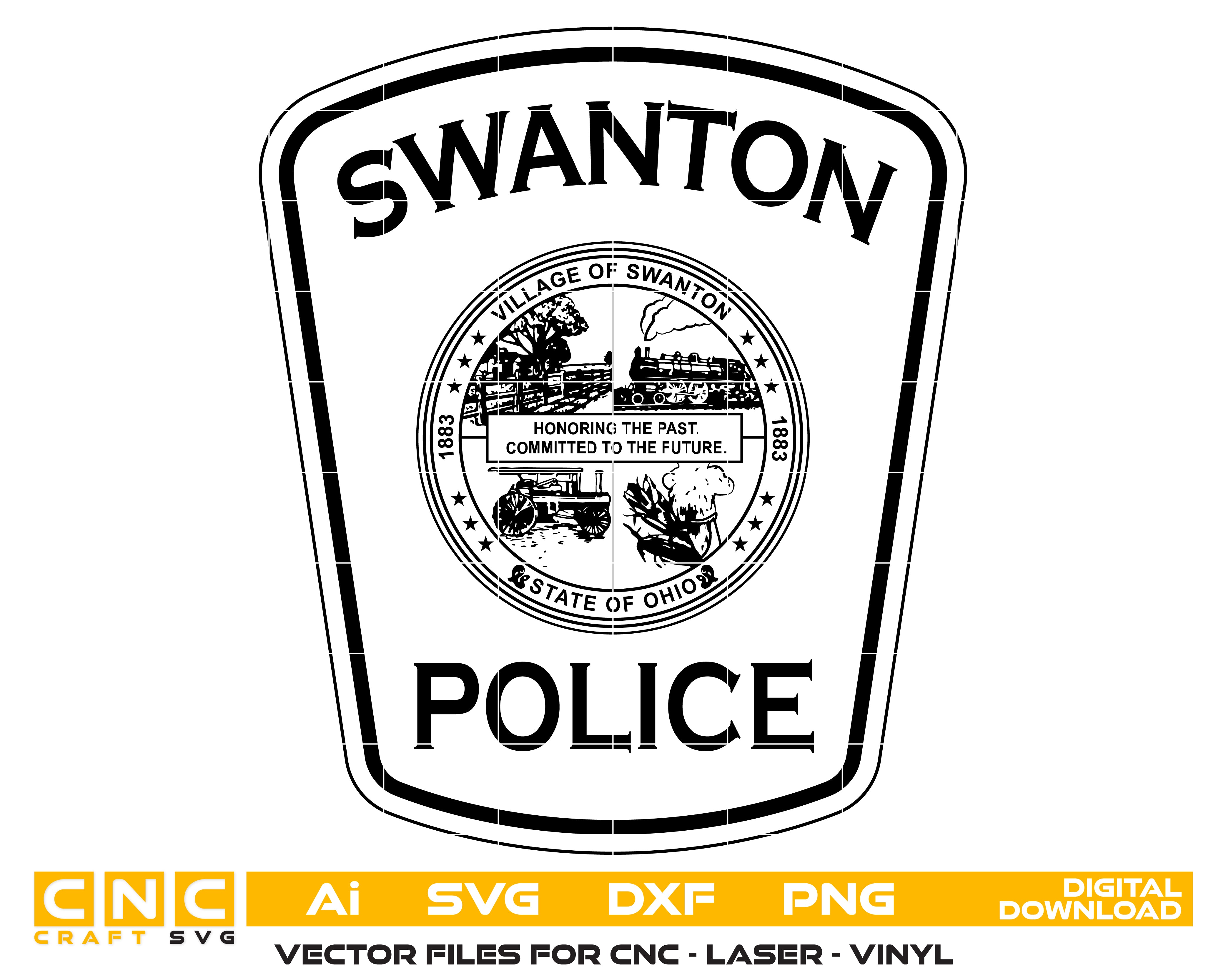 Village of Swanton Police Department Badge SVG, Law Enforcement